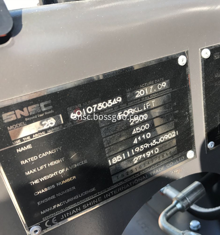 Forklift Factory Snsc 2ton Lpg Gas Forklift, High Quality Forklift ...