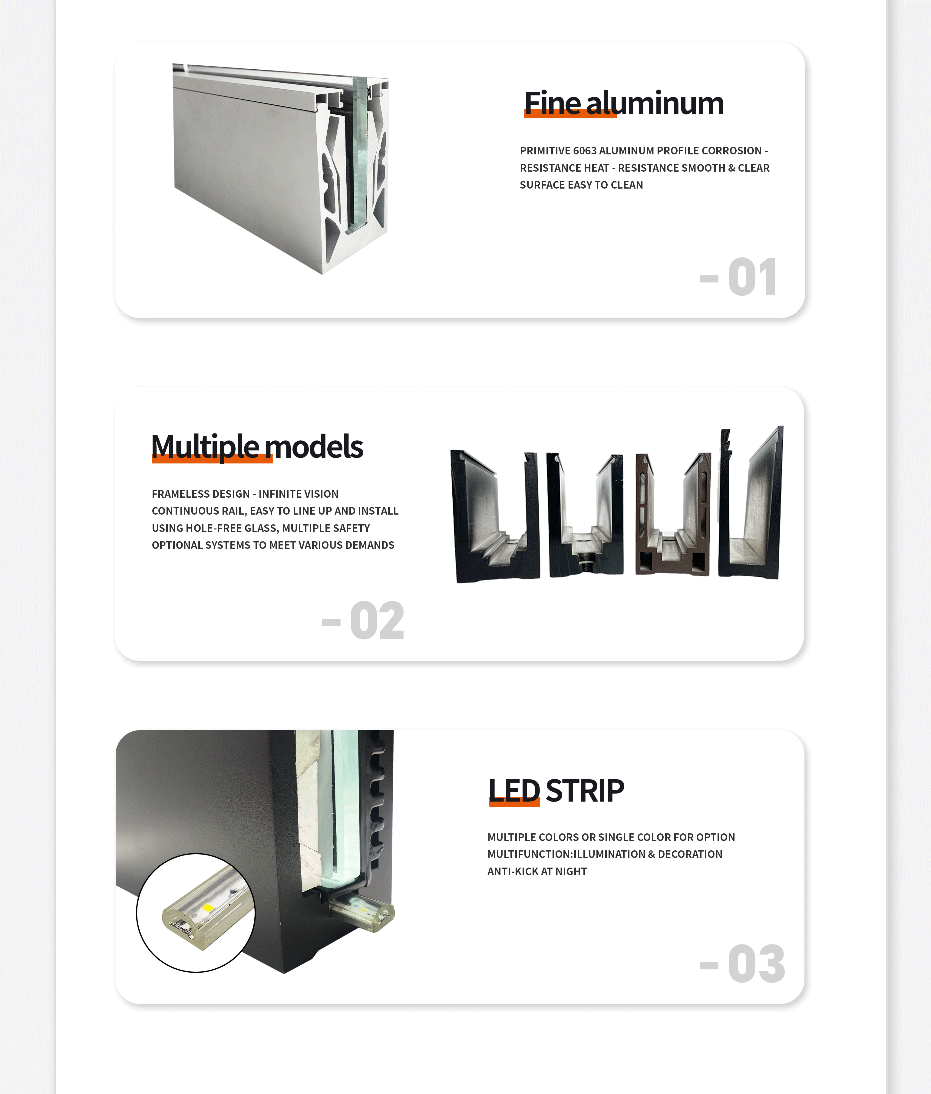 Extruded Aluminum U Channel Profiles For Frameless Glass Railing ...