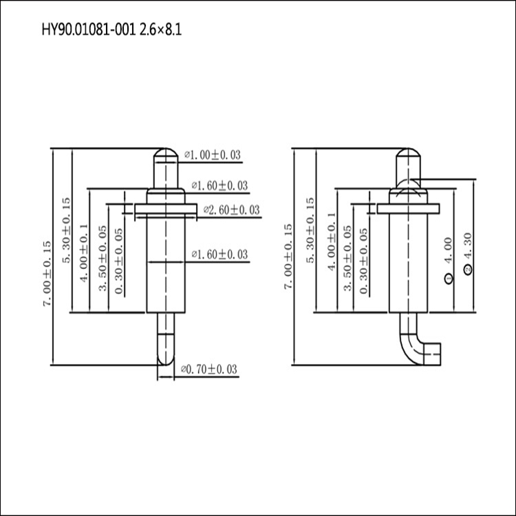 Direct Supply Pogo Pin Connector 90° Bending Pogopin Telescopic Bending ...