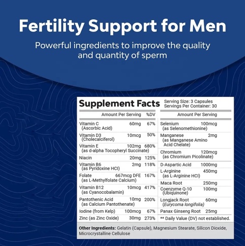 Man Reproduction Vitamin Supplement Fertility Capsules, High Quality ...