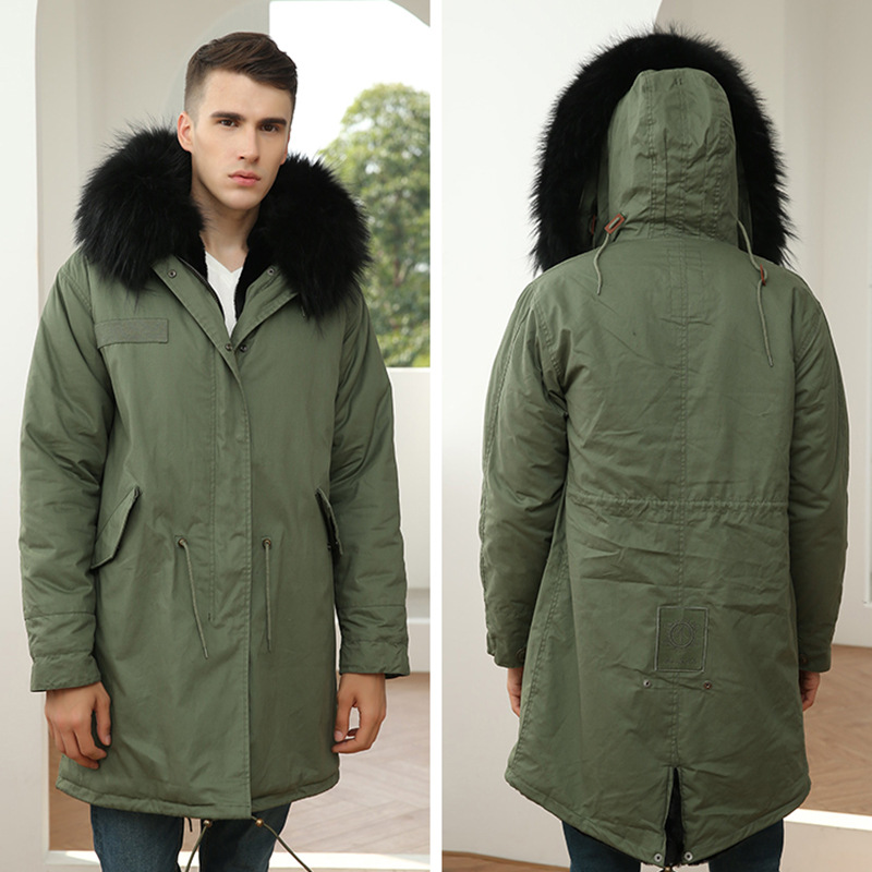 Mens Parka Jacket Fur Hood Factory ขายส่งที่กำหนดเอง คุณภาพสูง Mens ...