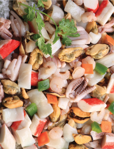 Frozen Seafood Mix With Squid Shrimp Surimi 1kg, High Quality Frozen ...