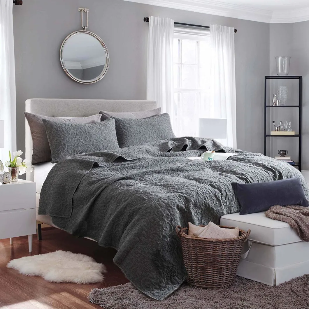 Gray Stone Washed Quilt, High Quality Gray Stone Washed Quilt on ...