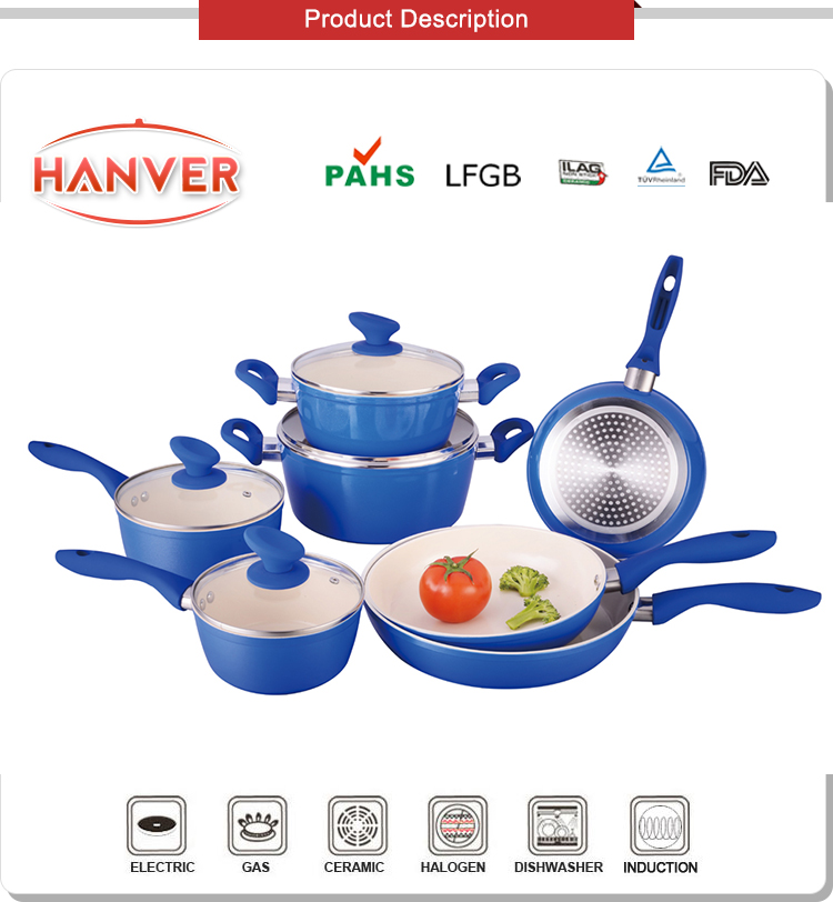 Prestige Forged Ceramic Coating Induction Aluminum Cookware Set, High ...