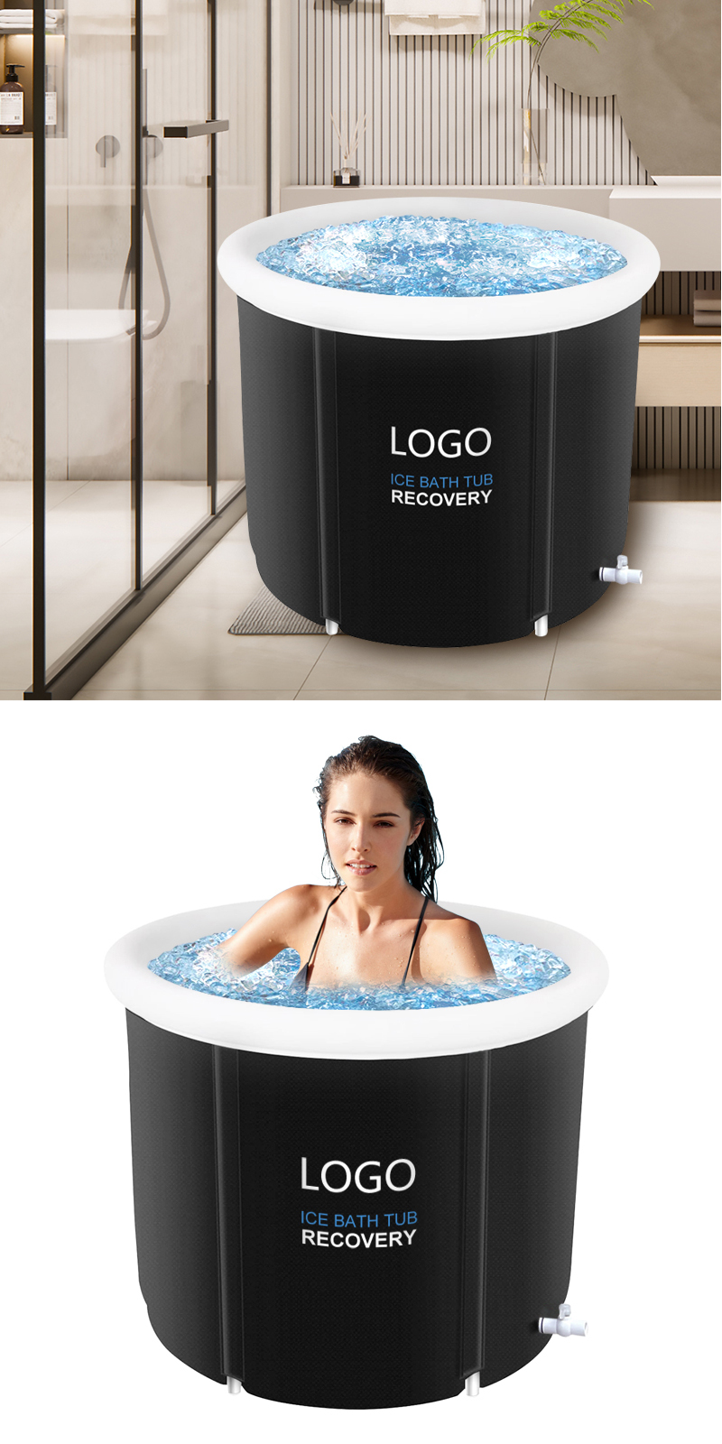 Custom Pvc Portable Folding Inflatable Ice Bath Tub, High Quality ...