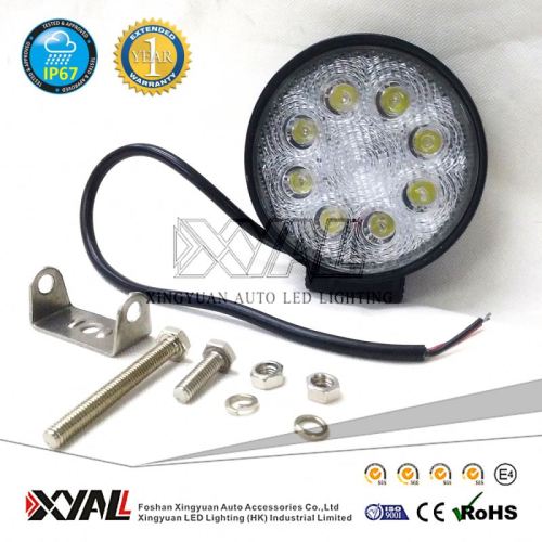 Dc 10-30v Led Work Light Of 24w , Flood Beam Work Lighting , Round Type ...