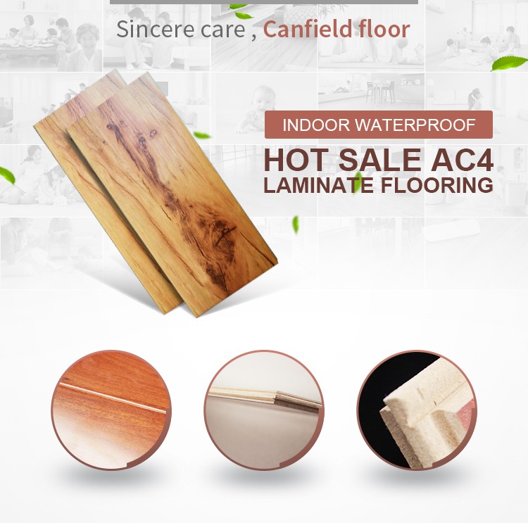 German Technology 12mm Ac4 Hdf Laminated Flooring With Deep Embossed ...