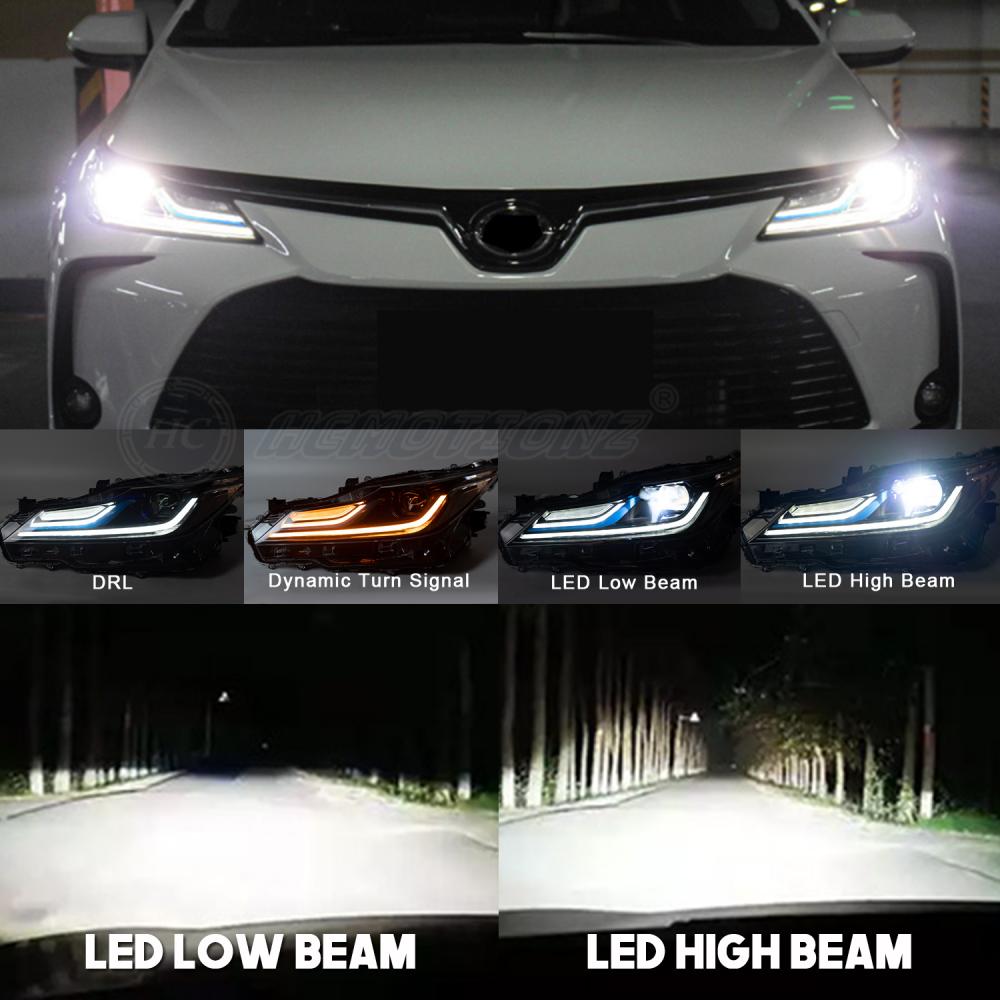 Hcmotionz Led Toyota Corolla 2019-2022 Middel East 버전의 헤드 라이트 Led 헤드 ...