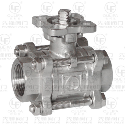3pc Threaded Ball Valve With Direct Mounting Platform, High Quality 3pc ...