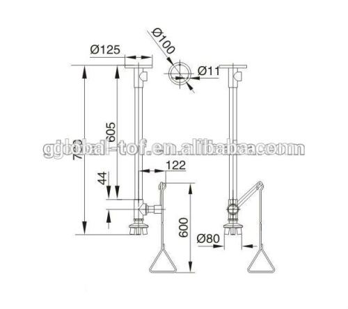 Laboratory Medical Acid Resistant Emergency Safety Shower, High Quality ...