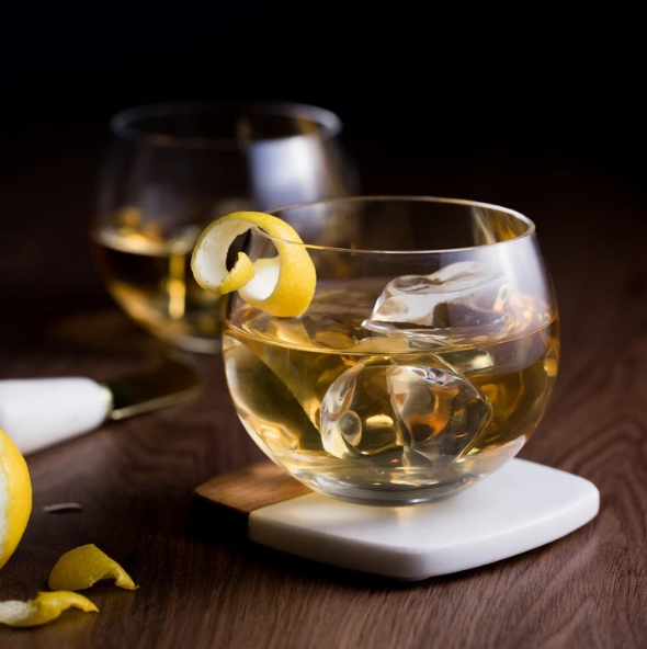 Classical Fishbowl Balloon Shape Clear Stemless Gin Glasses, High ...