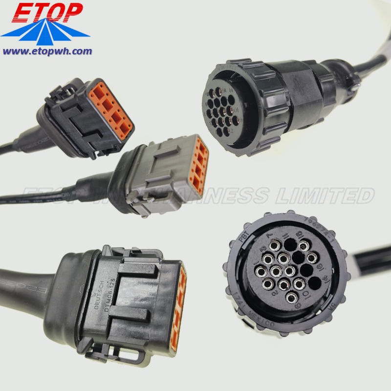 Power Sealed Circular Connectors To Dtm Connector Cable, High Quality ...