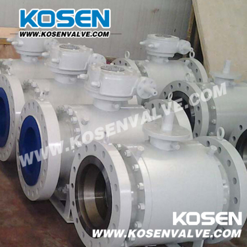 Gear Box Flanged Trunnion Ball Valve (q347f), High Quality Gear Box Flanged Trunnion Ball Valve ...