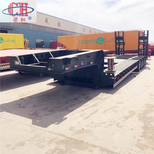4 Axle Gooseneck Lowboy Lowbed Semi Trailer, High Quality 4 Axle ...