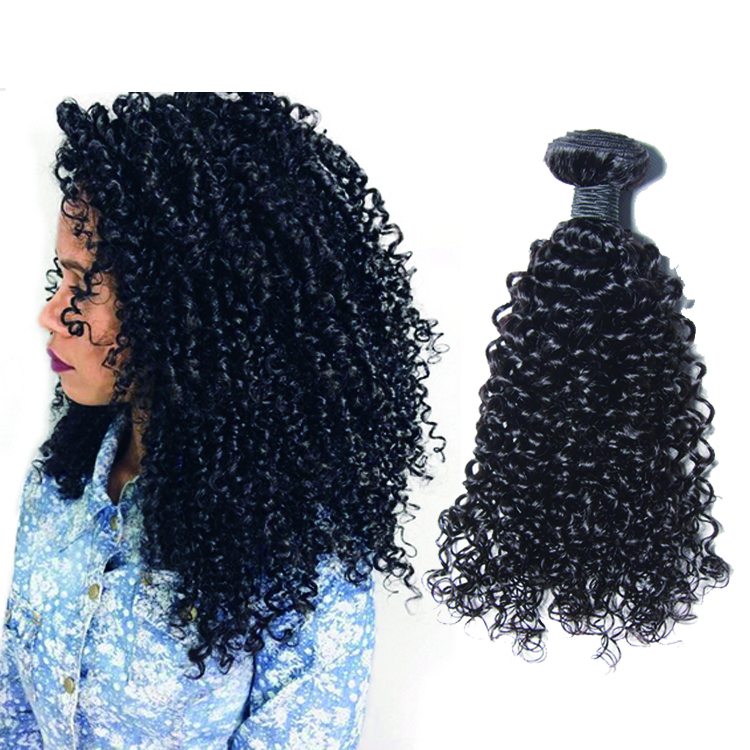 100% Brazilian Human Hair Natural Color Kinky Curl Human Locks, High ...