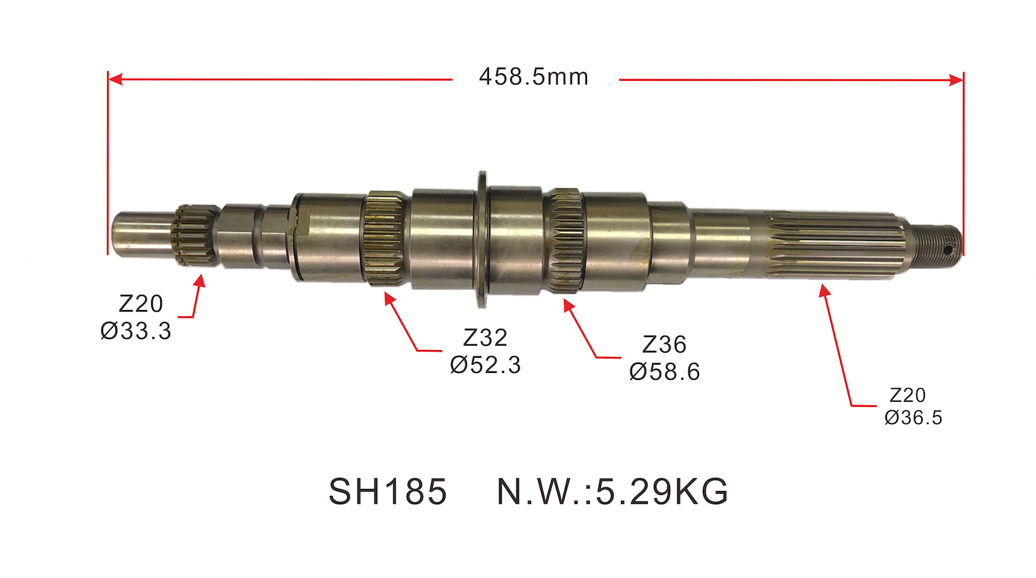 Me610837 Auto Parts Transmission Gear Shaft 20t-32t-36t-20t For ...