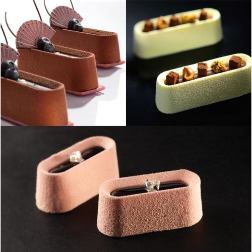 Cuboid Shaped Eclair Mousse 3d Cake Mold Silicone Chocolate Mould Pan ...