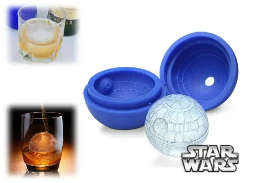 Creative Silicone Blue Wars Death Star Round Ball Diy Cocktail Ice Cube ...