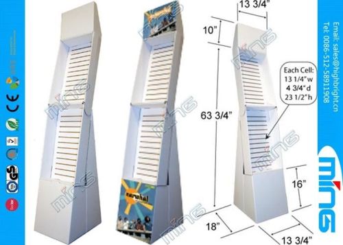 Cmyk Offset Printing Cardboard Display Stands / Slatwall Floor Display ...