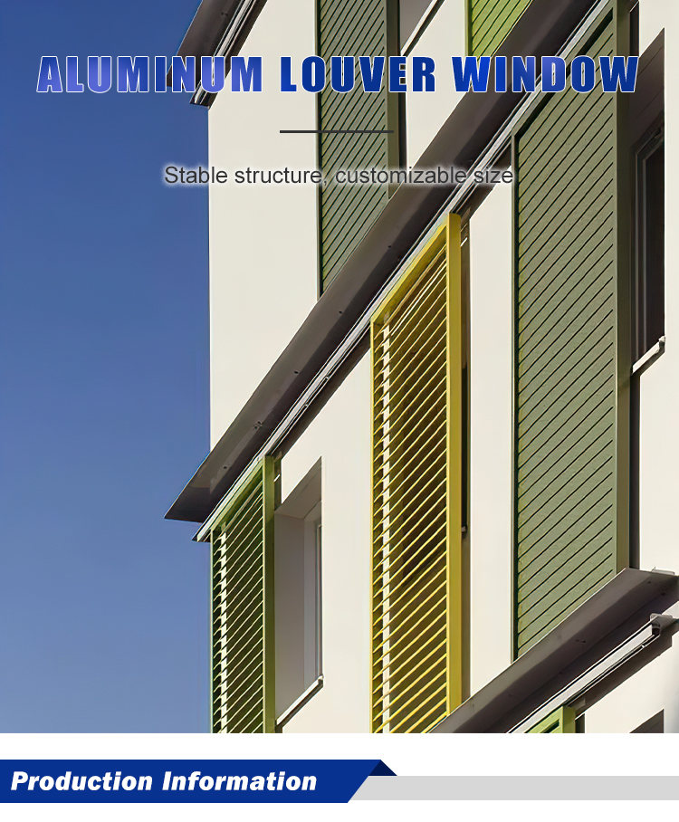 Adjustable Clear Glass Shutter With Aluminum Louvers For House: Metal ...