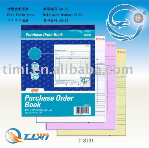Purchase Order Book Business Forms Sales Order Book Job Work Order Book ...