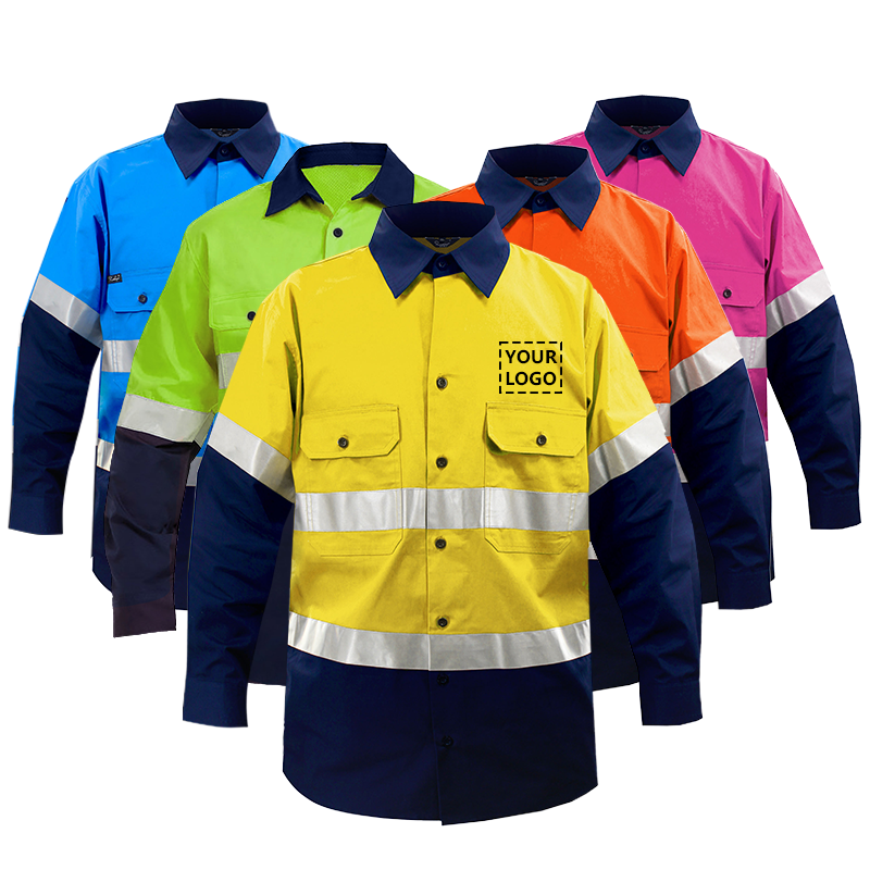 High Viz Visible Road Safety Hi-vis Work Clothes - Yellow Reflective ...