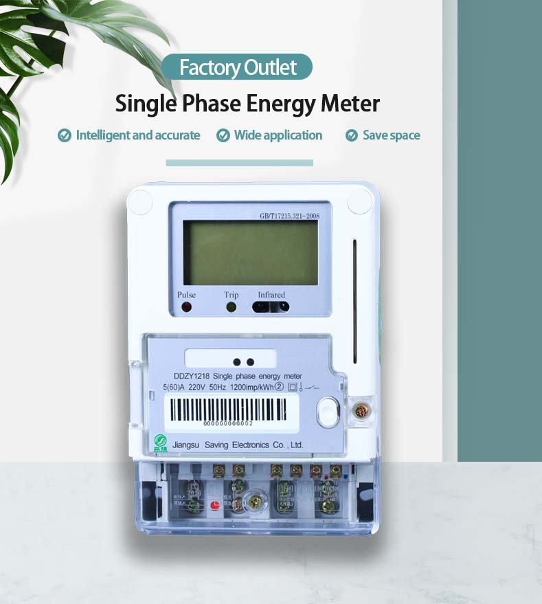 Multi Tariff Single Phase Wall Mounted Intelligent Electric Power Kwh ...