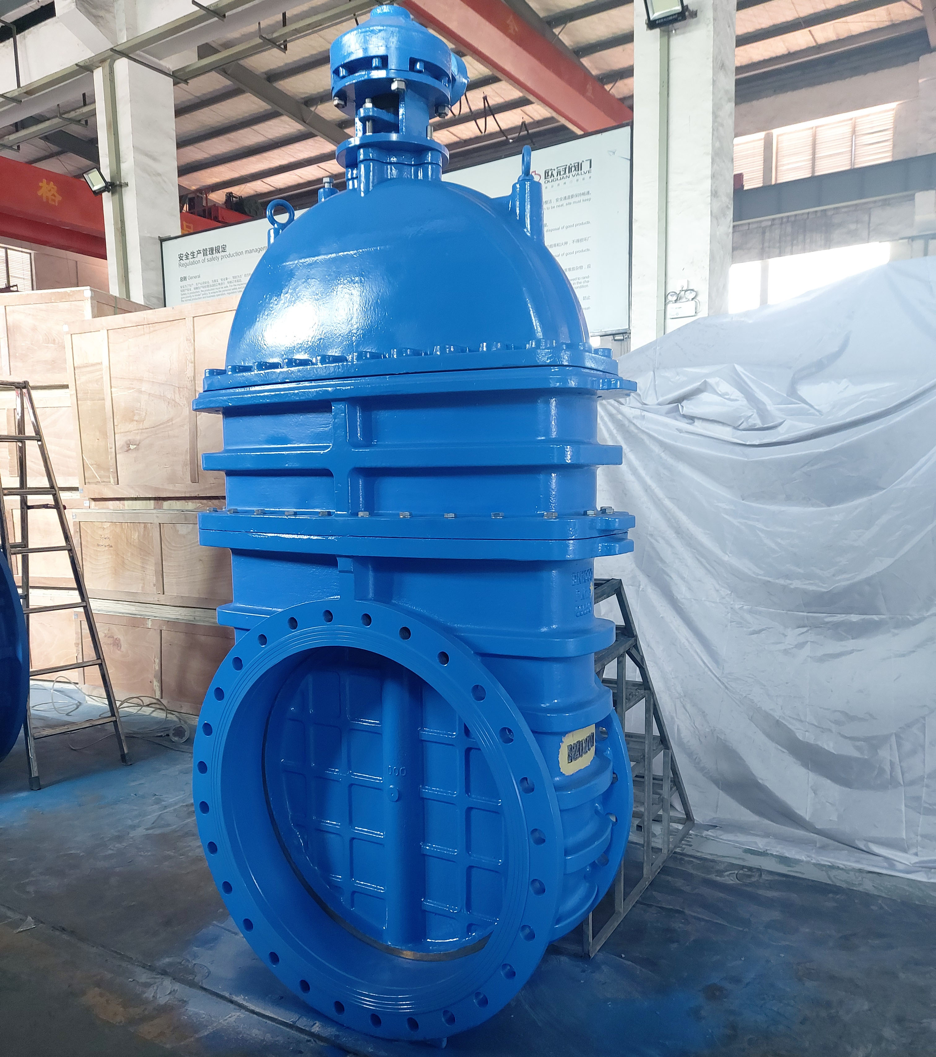 Dn1000 Hard Seal Gate Valve With Gearbox, Ductile Iron Body, Din ...