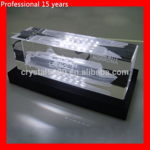 3d Laser K9 Crystal Ship Model, High Quality 3d Laser K9 Crystal Ship ...