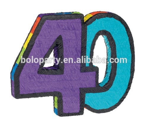 40th Birthday Paper Pinata For Party, High Quality 40th Birthday Paper ...