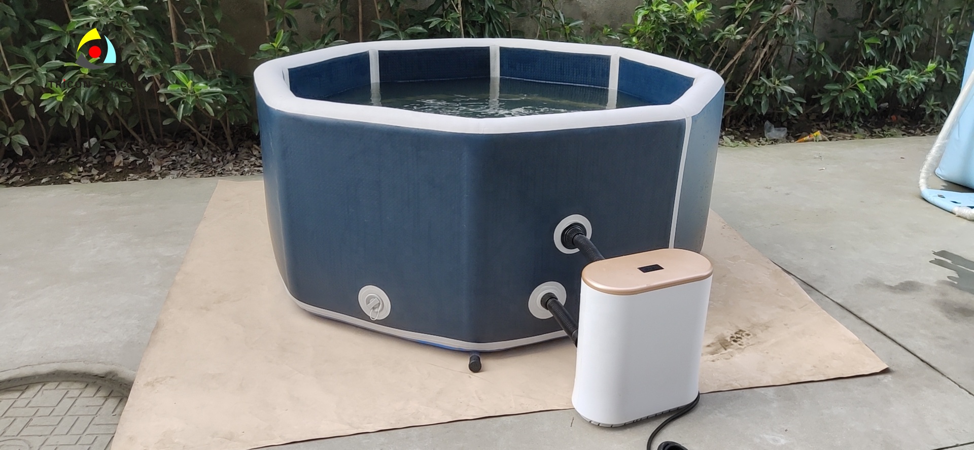 Inflatable Hot Tub Spa Pool With Logo Printing Round Pvc Bubble Spa ...