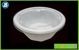 White Biodegradable Food Tray With Lip , Pp Starch Bowl Qs, High ...