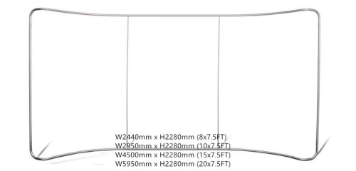 Curved Shape Tension Fabric Backdrops, High Quality Curved Shape ...