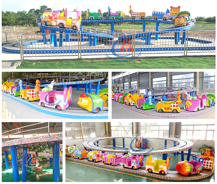 Electric Convoy Car Track Train Rides For Children At Funfairs, High ...