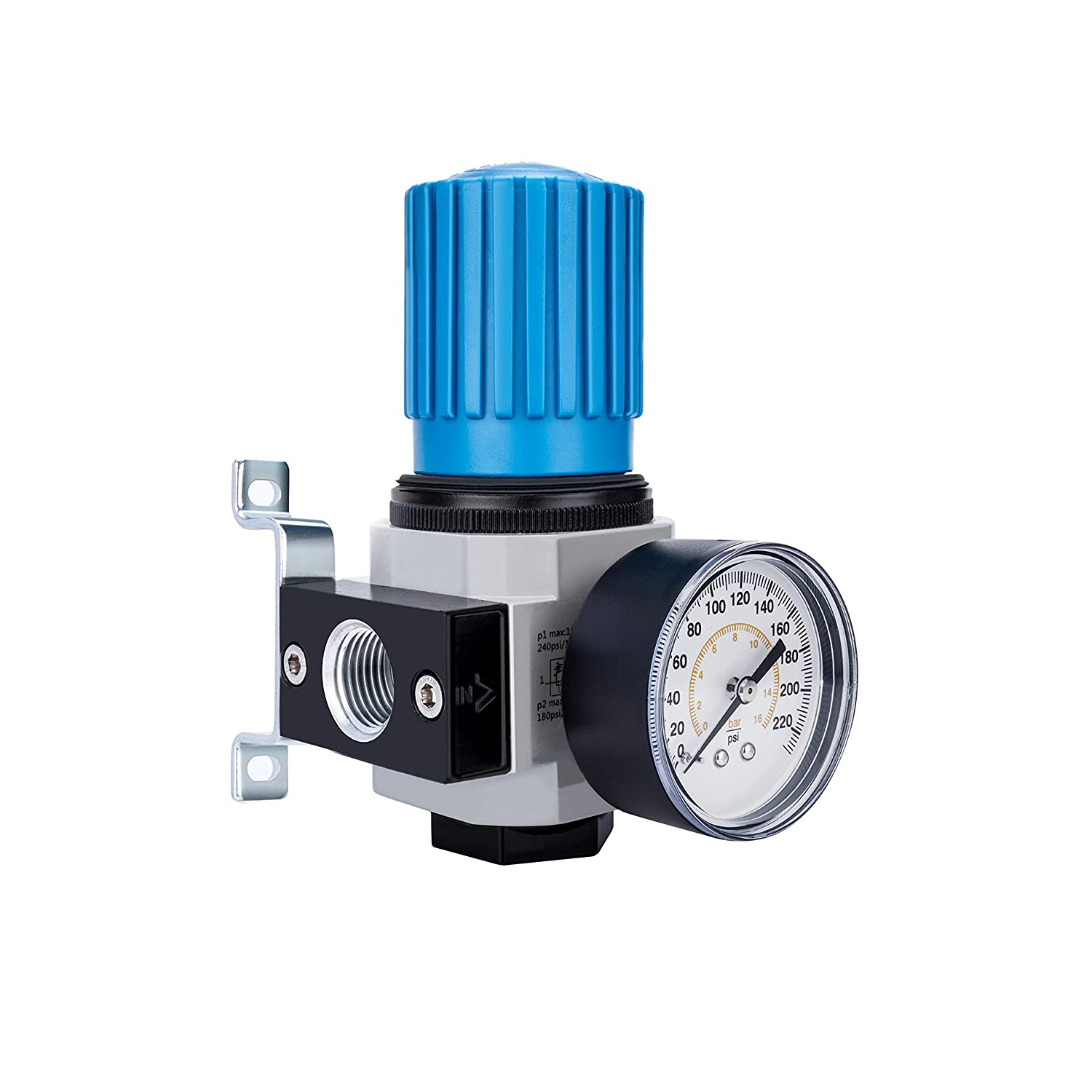 Nanpu 1/2\" Npt High Pressure Air Regulator With Steel-protected Gauge ...