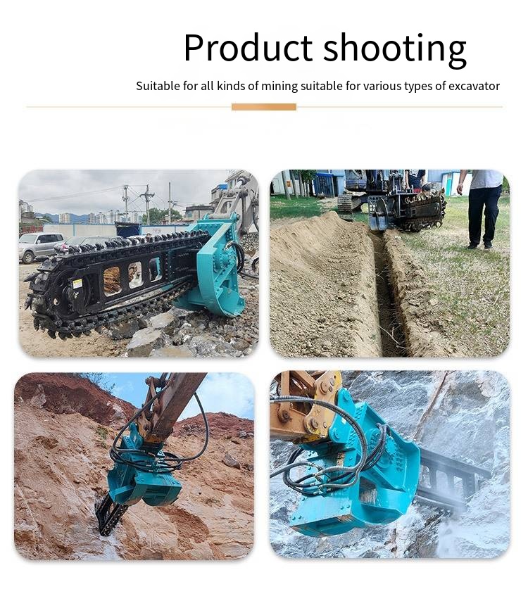 Excavator Attachments: Mini Skid Steer Loader Chain Trencher For ...