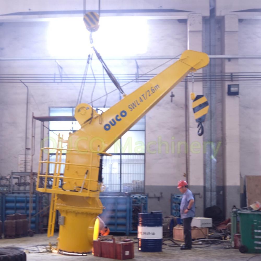 4T2.6M Fisso Stiff Boom Small Marine Crane China Manufacturer