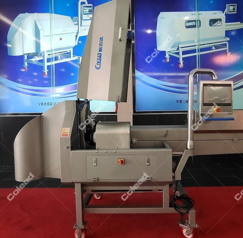 V-belt Cutting Machine For Cucumber Lotus And Lemons Slice, High ...