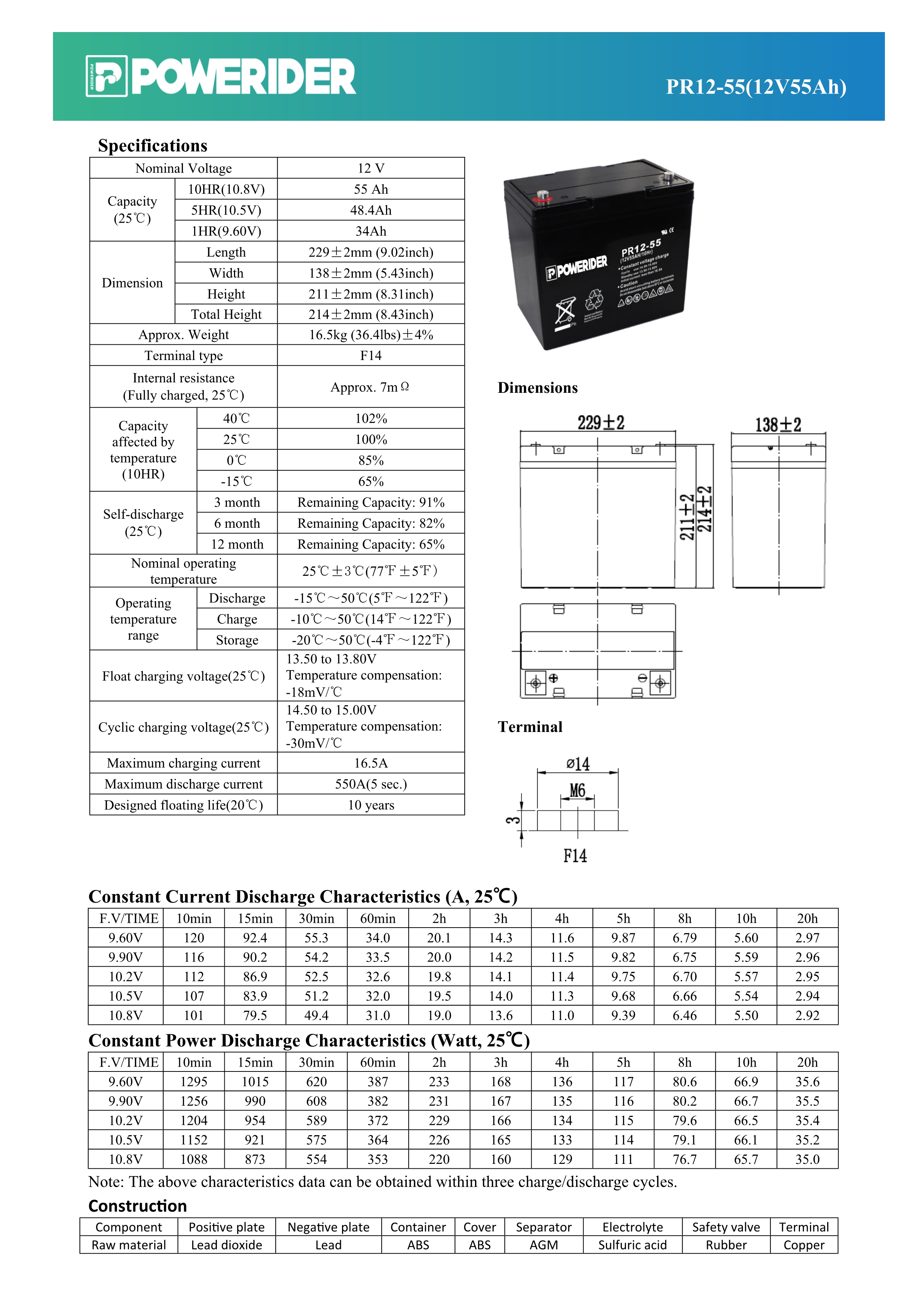 12v 55ah Lead Acid Ups Battery, High Quality 12v 55ah Lead Acid Ups ...