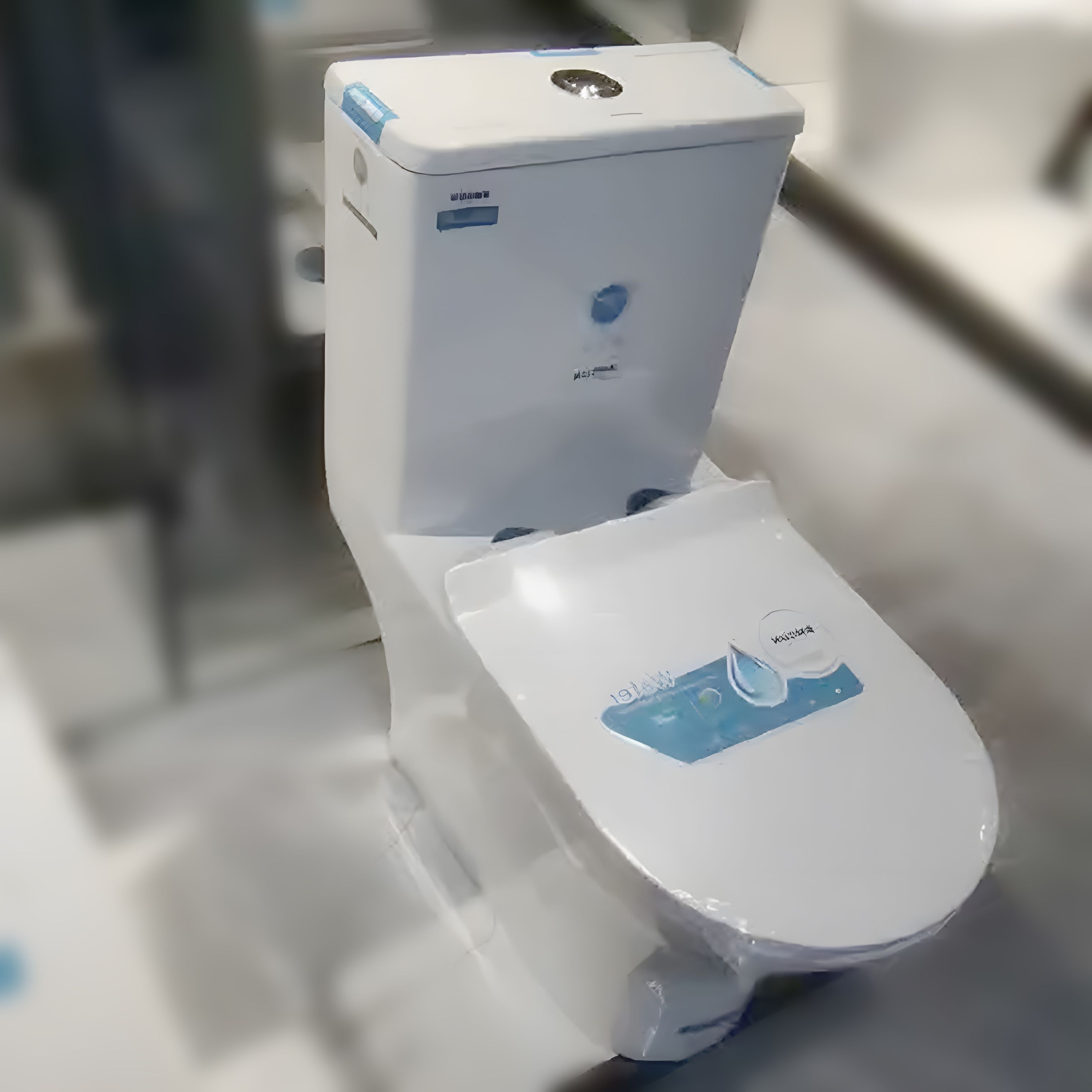 Clasikal Modern White One Piece Square Floor Standing Toilet With 3/6l ...