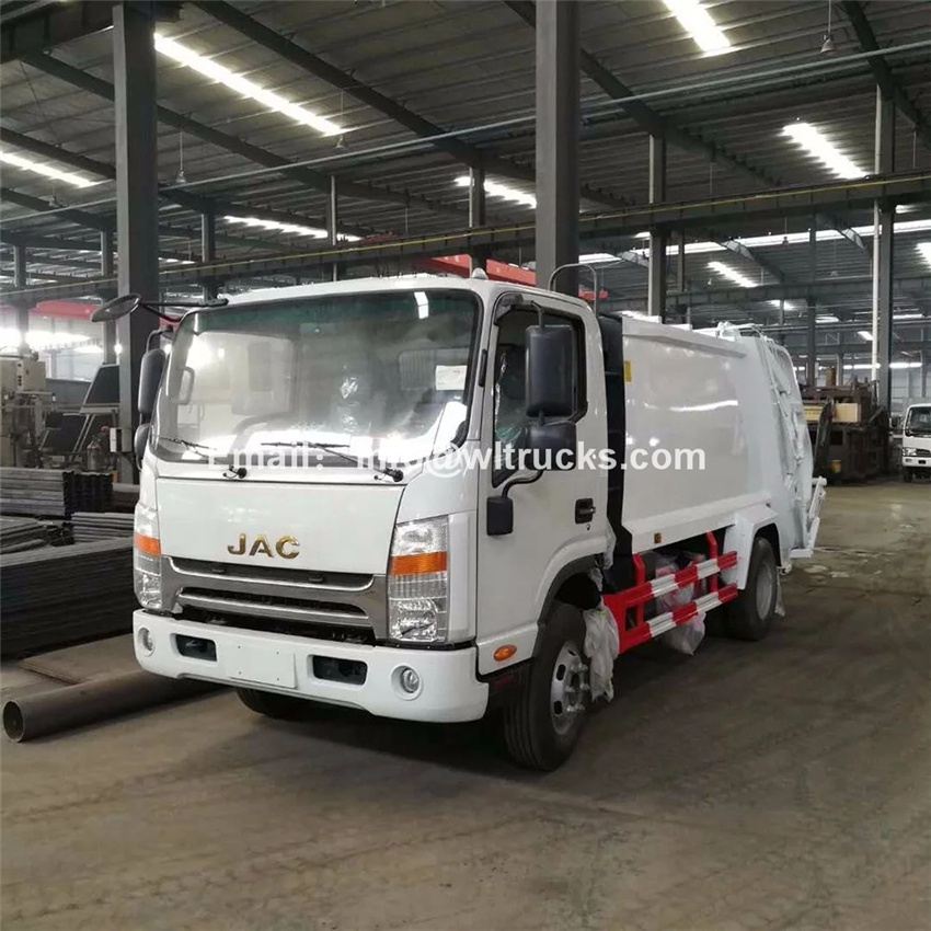 Jac 4x2 5tons Compressed Waste Transport Truck Small Garbage Trucks For ...