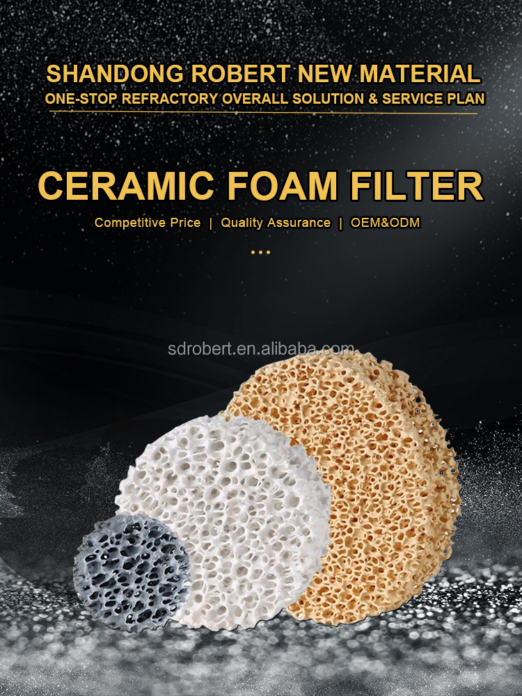 High Porosity Molten Metal Filtration Sic Ceramic Foam Filter, High ...