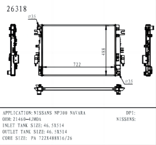 Nissan Np300 Navara Oennumber 21460-4jmoa 용 라디에이터, Bossgoo.com의 고품질 ...