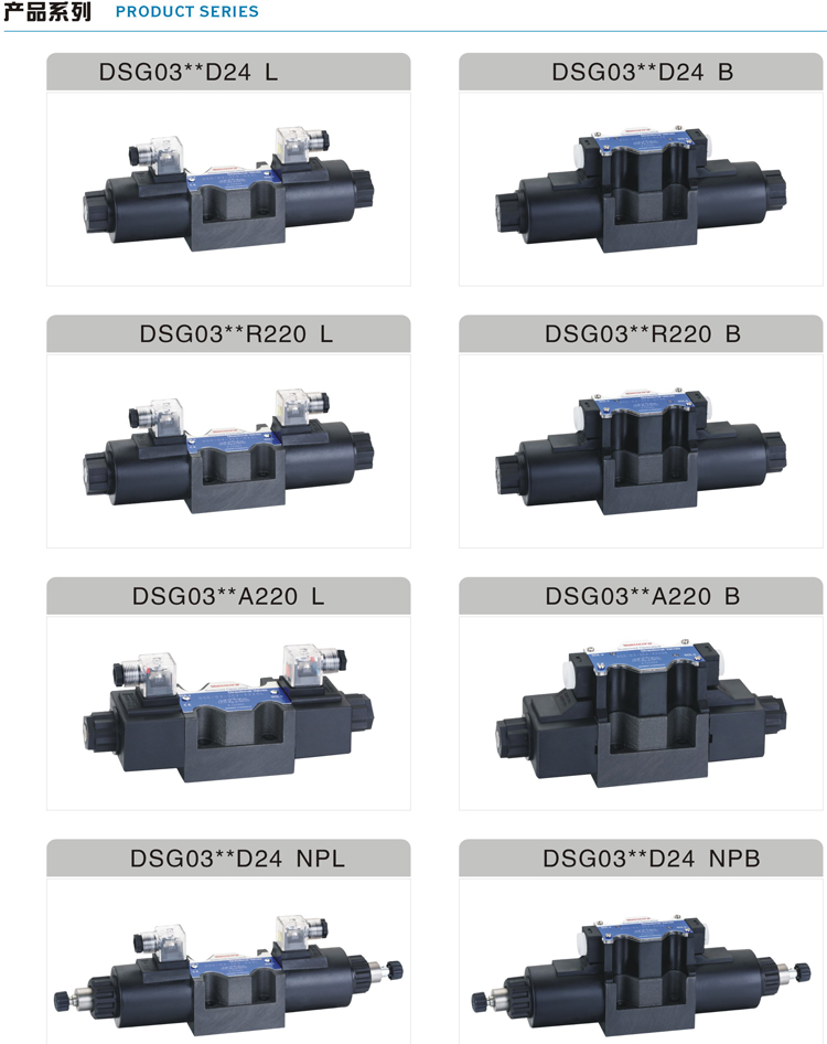 Yuken Series Hydraulic Solenoid Directional ควบคุมวาล์ว: Dsg-02-2b2 ...