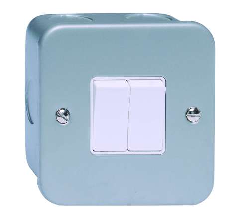 10a 2 Gang 1 Way Switch Metal Clad, High Quality 10a 2 Gang 1 Way ...