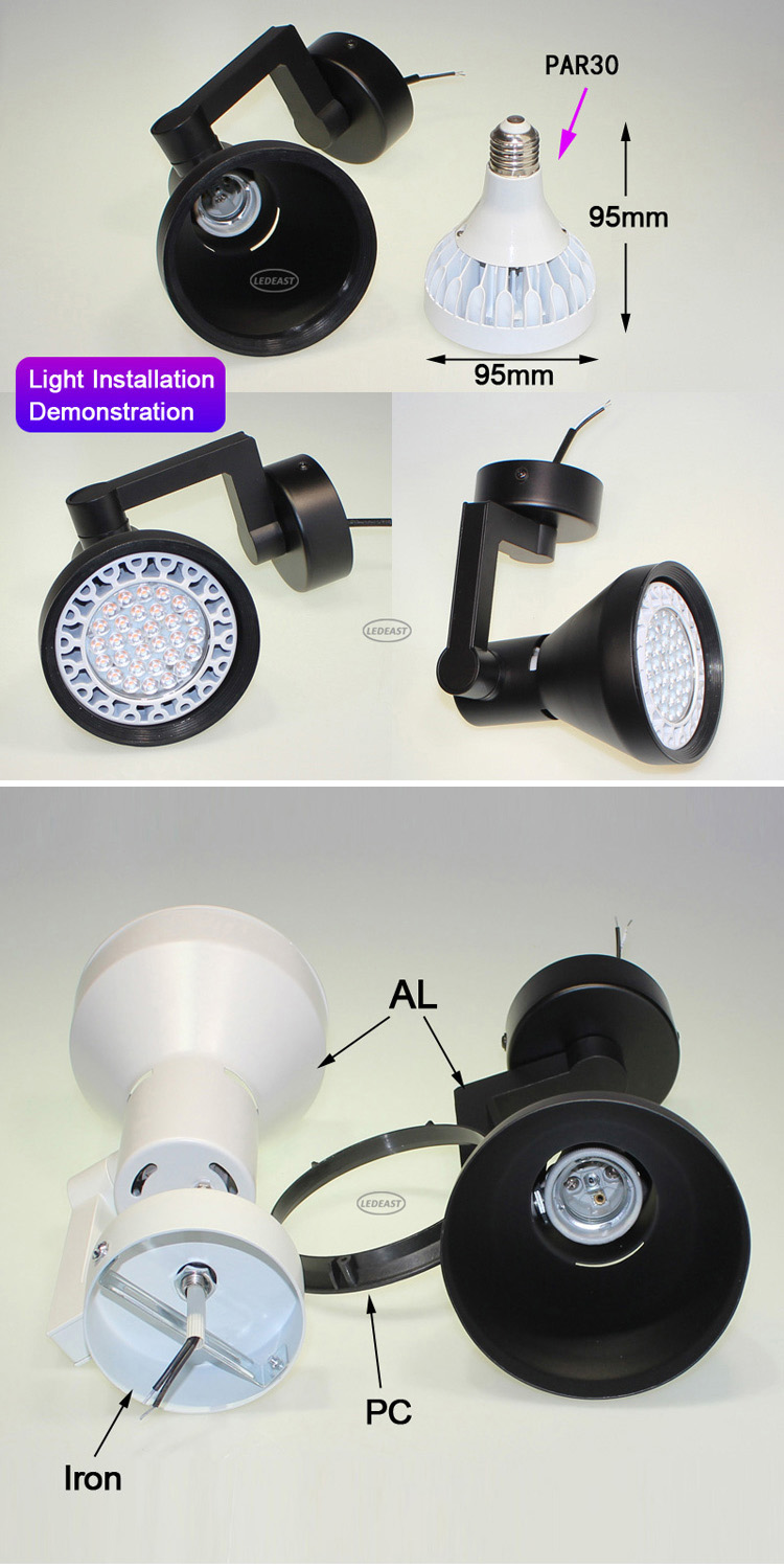 Ledeast Tcc Par30 Surface-mounted Light Fixture, High Quality Ledeast ...