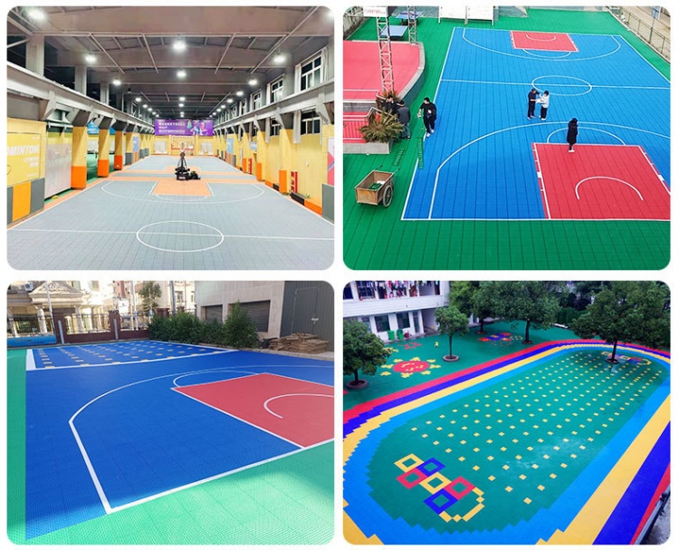 Interlocking Basketball Court Tiles For Outdoor Removable Flooring ...