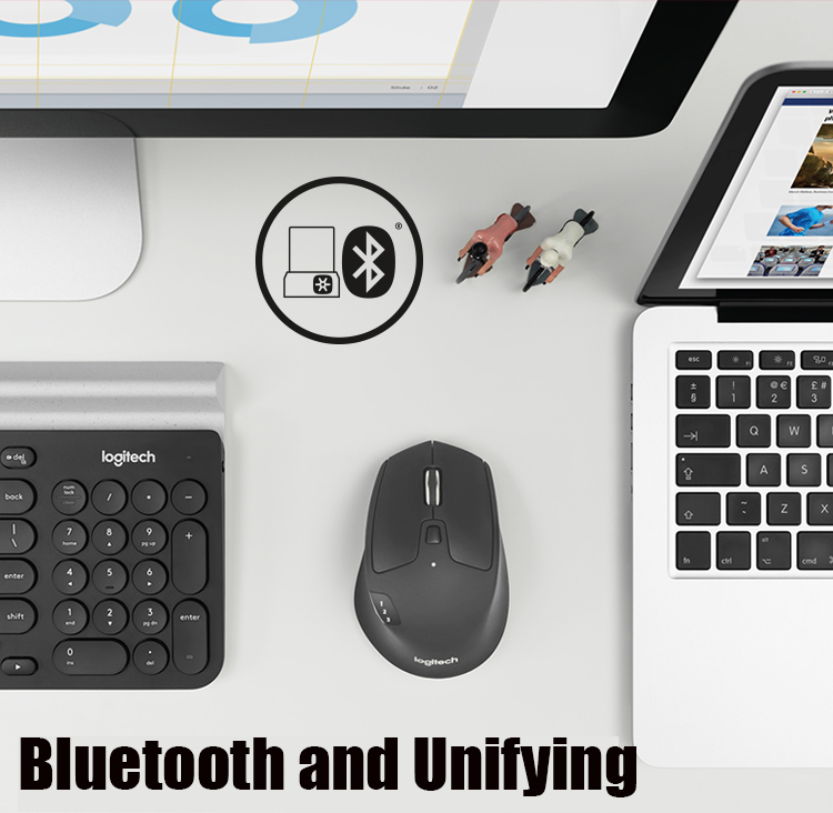 M720 Unifying Dual-mode Wireless Large-handed Side Buttons Comfortable ...