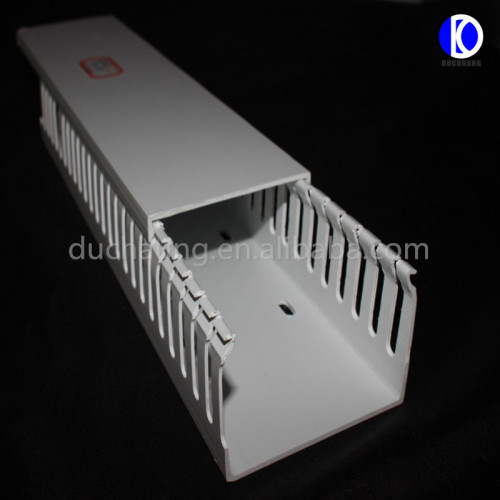 Square Wiring Duct Electrical Pvc Floor Plastic Slotted Cable Trunking ...