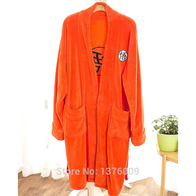 Japan Anime Dragonflannel Man Bathrobe Women Kimono Kids Cosplay Goku ...